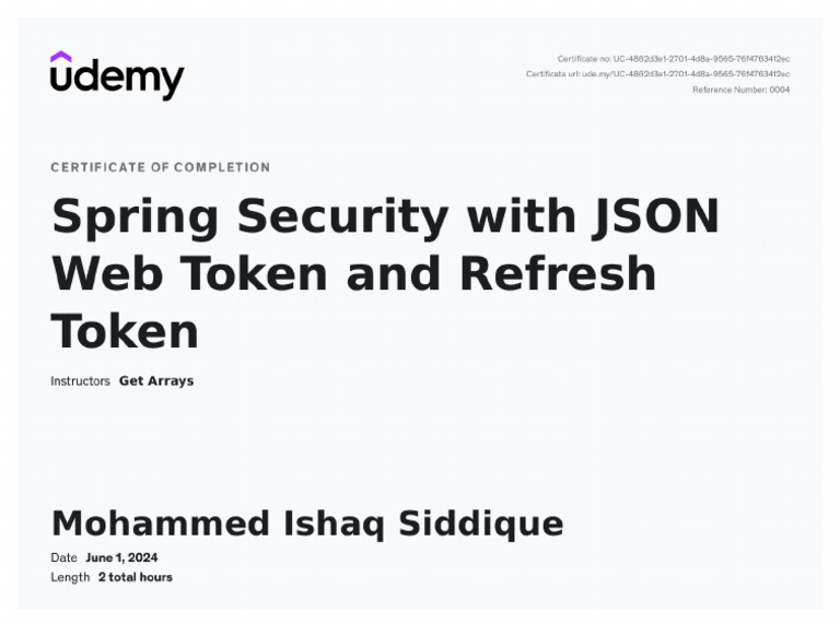 Spring Security Certificate | PDF