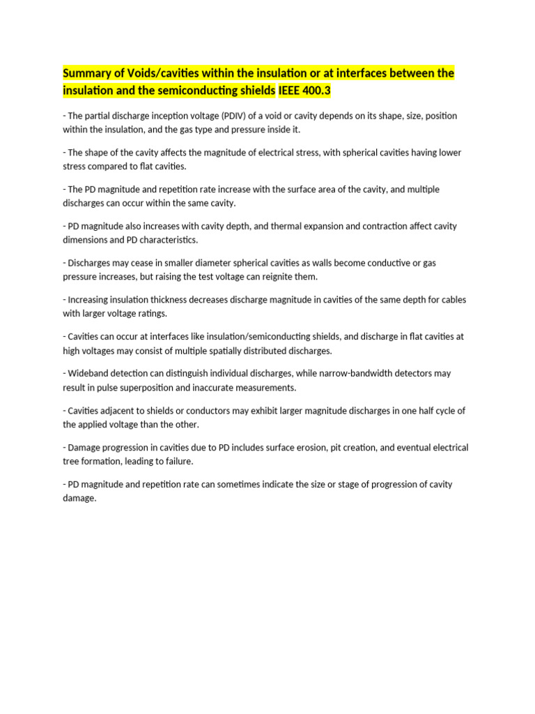 Ieee 400. 3 PD Testing Summary | PDF