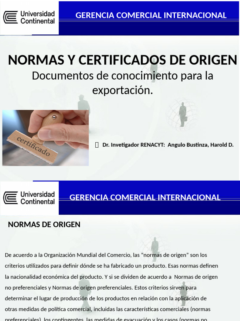 Normas y Certificados de Origen | PDF