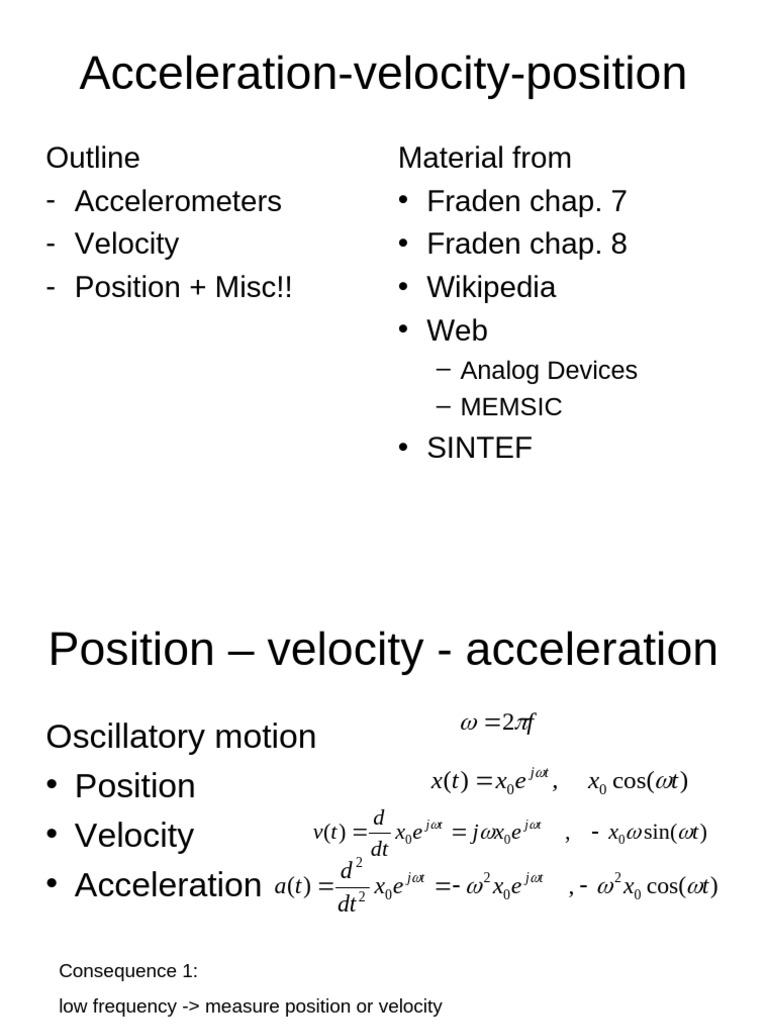 17 Posisjon Hastighet Akselerasjon | PDF