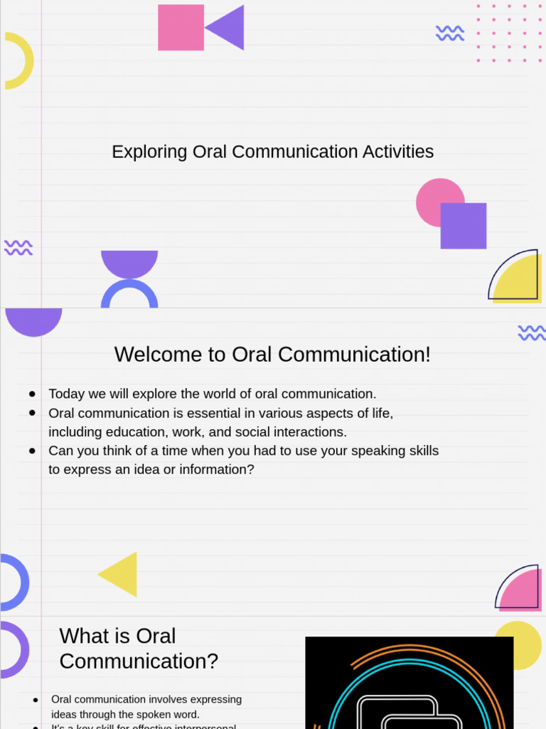 Oral Com Activities w4 | PDF