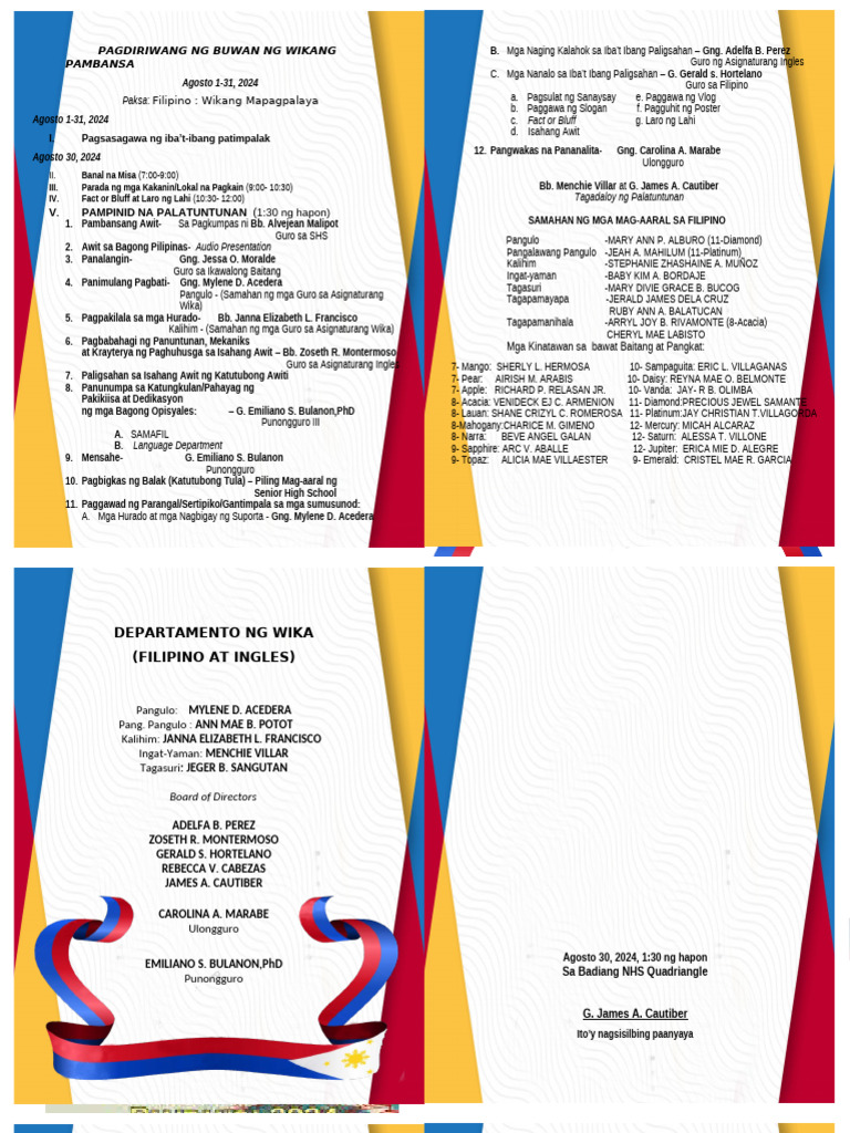 PROGRAM BUWAN NG WIKA 2022 | PDF