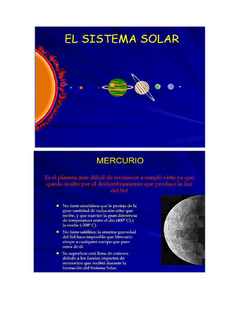 Sistema Solar (Examen) | PDF