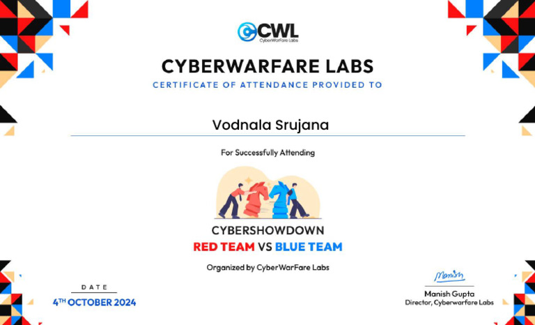 Cyber Showdown - Red Team vs. Blue Team | PDF