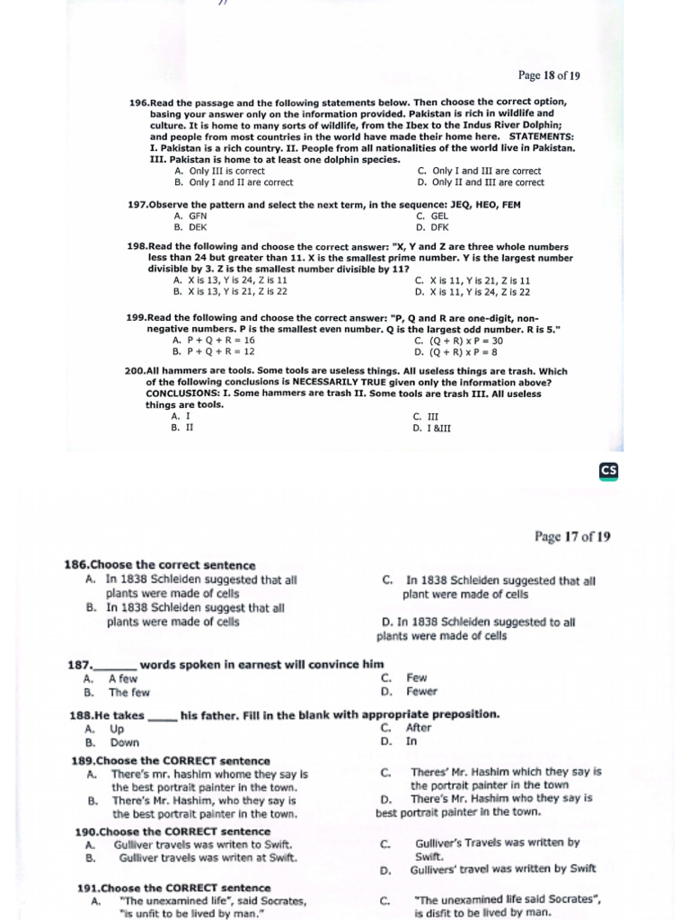 MDCAT UHS TEST 2024 | PDF