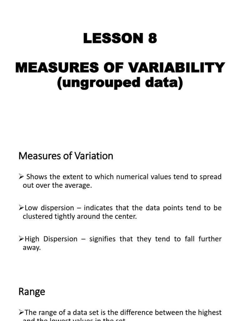 Measures of Variability | PDF