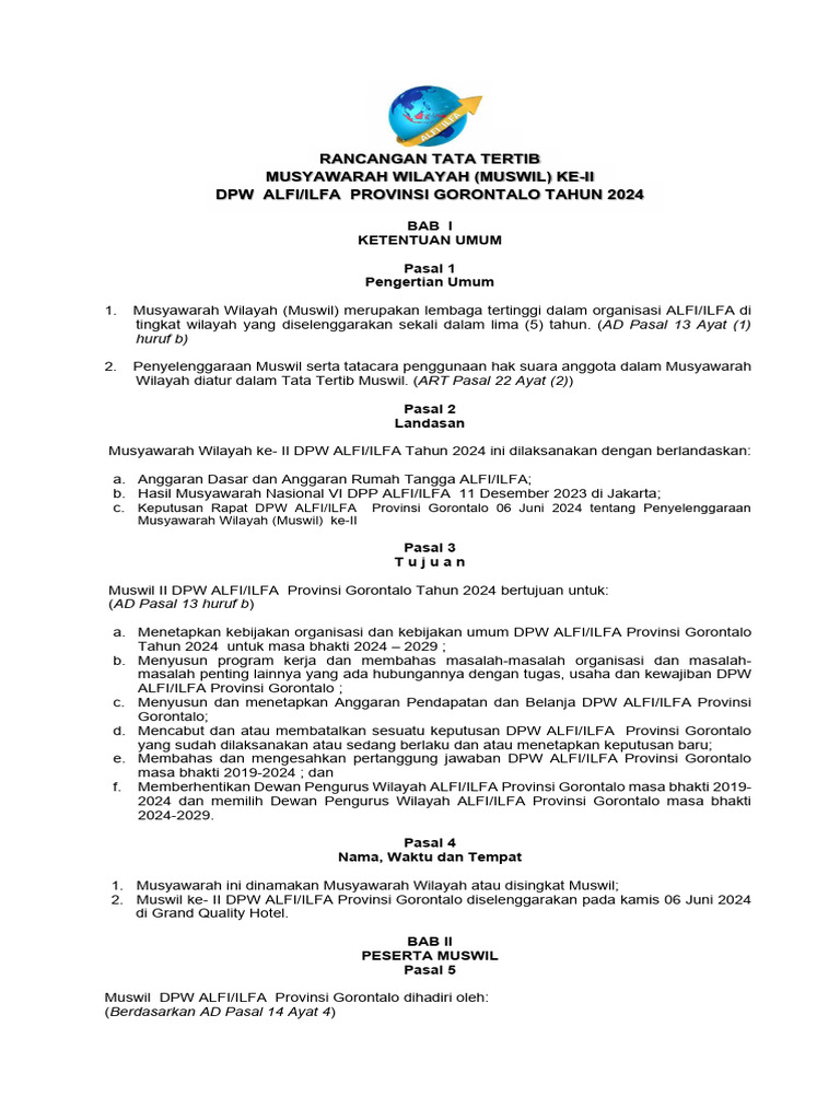 Rancangan Tata Tertib | PDF