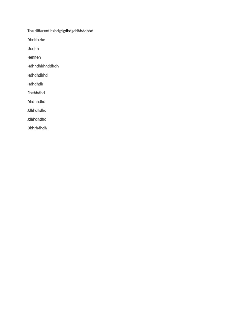 The Different HSHDGDGDHDGDDHHDDHHD Dhehhehe Uuehh Hehheh HDHHDHHHHDDHDH ...