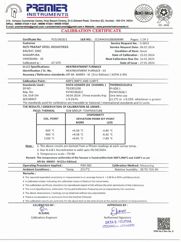 Cal. Certificate | PDF
