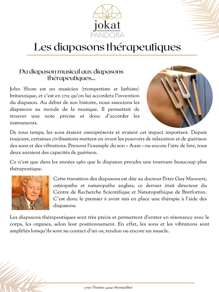 Diapasons Therapeutiques Accessoires Sonores Jokat Diapasons de ...