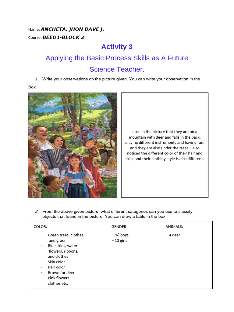 Activity 4-Basic Science Skills (E111) | PDF