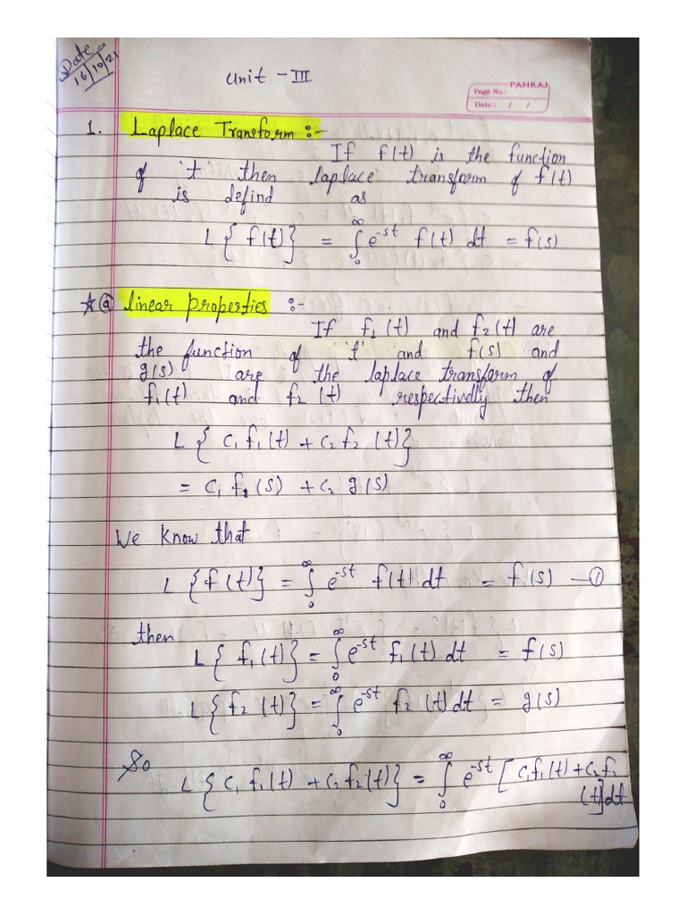 Laplace Mathematics | PDF