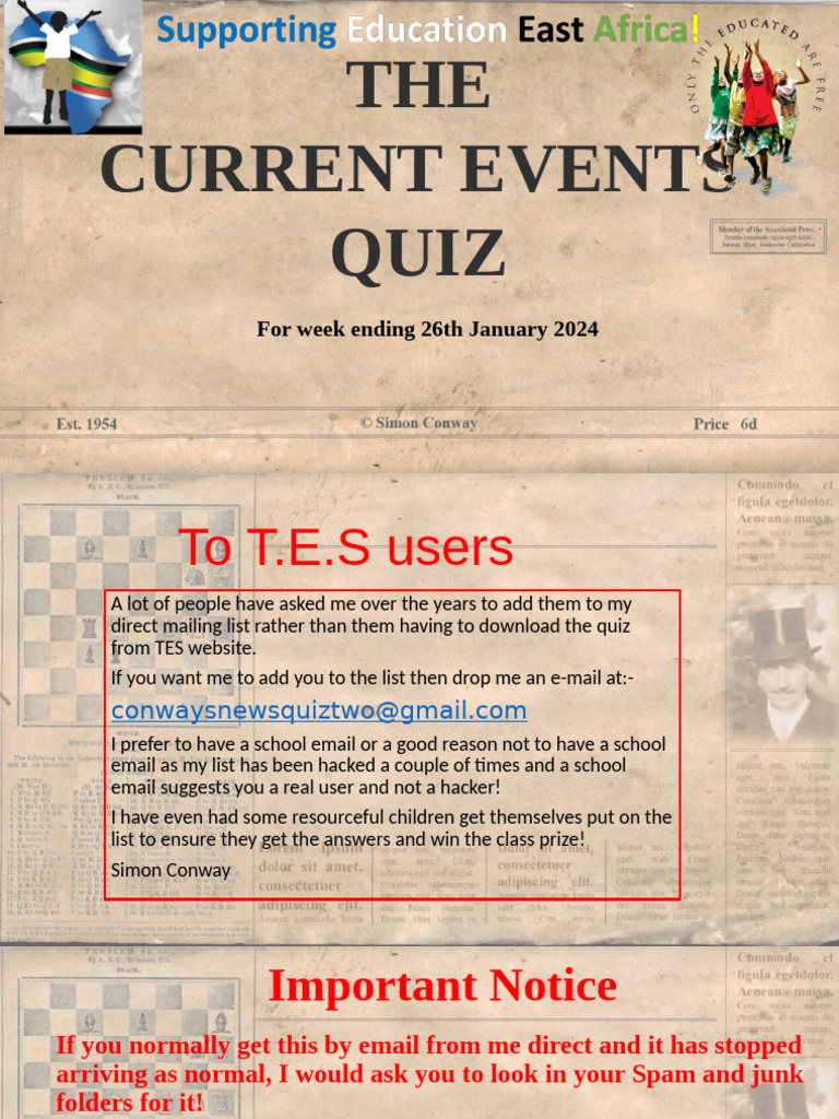 Current Affairs Quiz | PDF