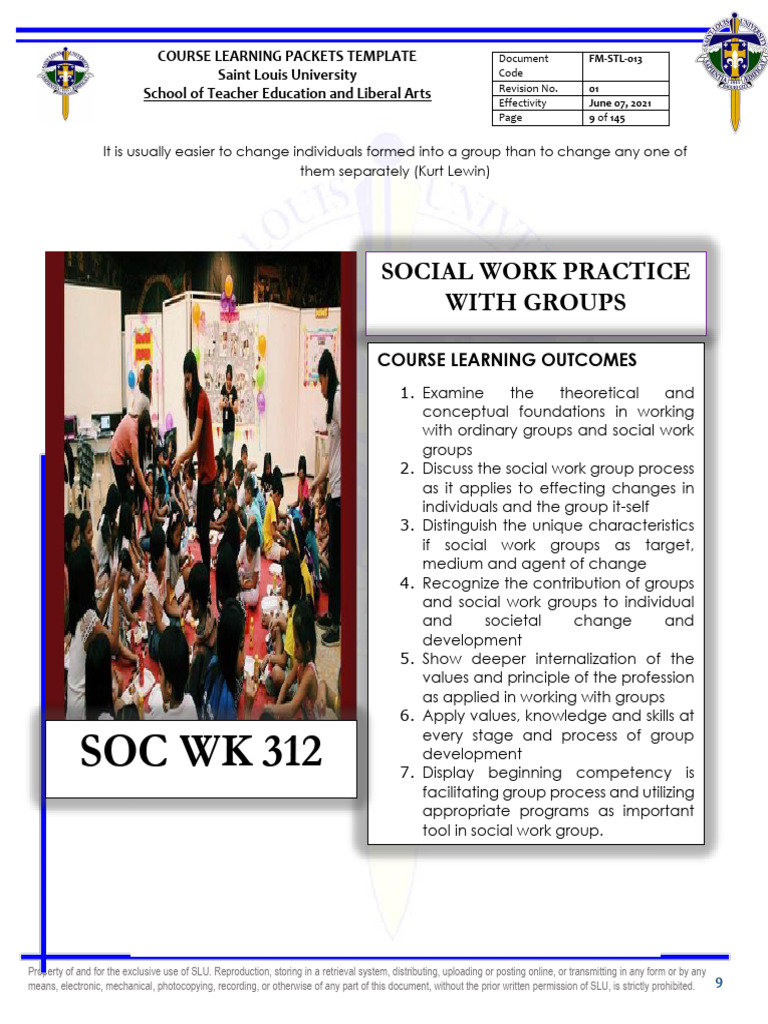 FM-STL-013 SOC WK 312 - Learning Module - Removed | PDF