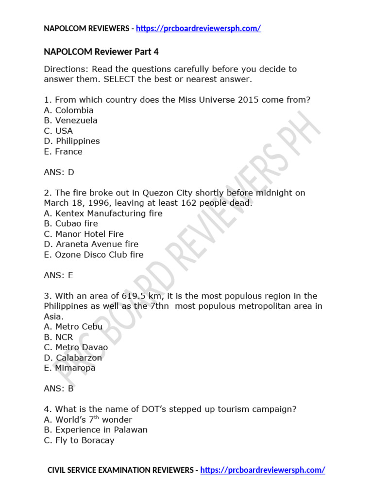 Napolcom Part 4 | PDF