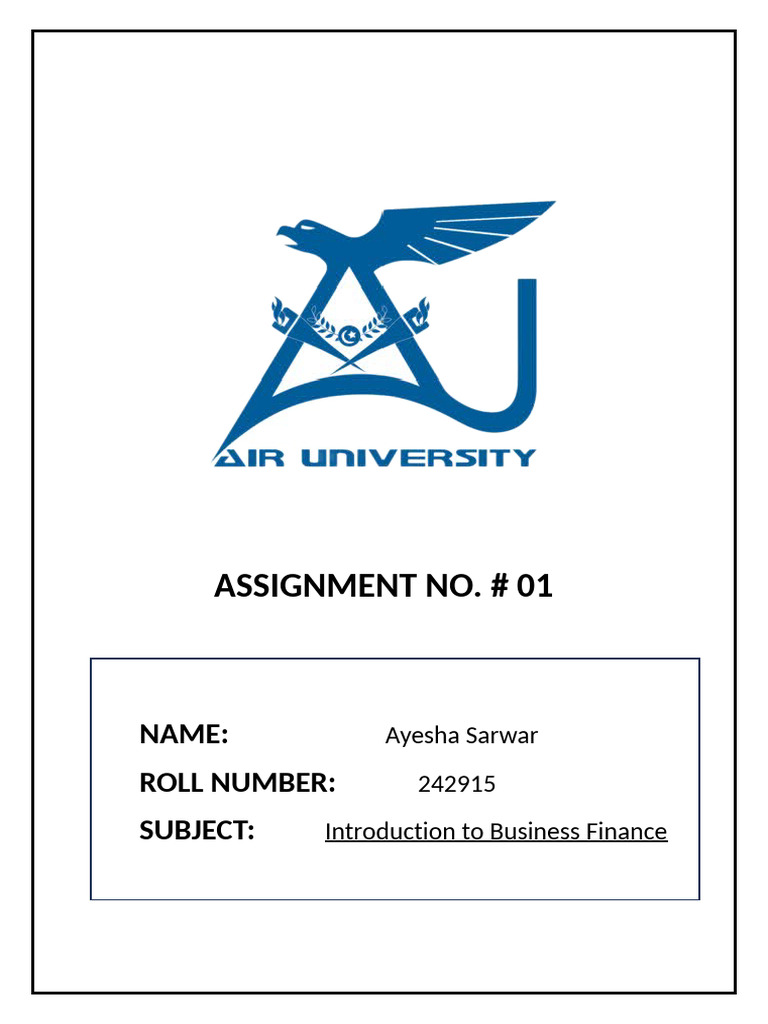 Assignment IBF | PDF