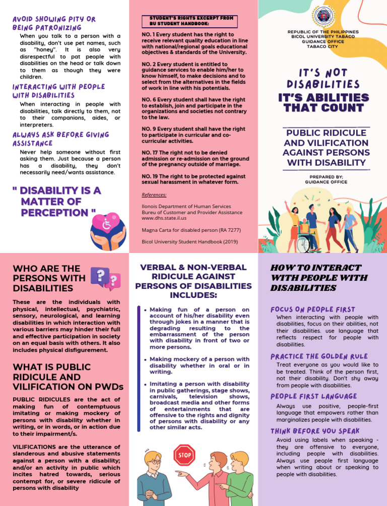 1.3 Flyer On Public Ridicule and Vilification Against PWD | PDF ...