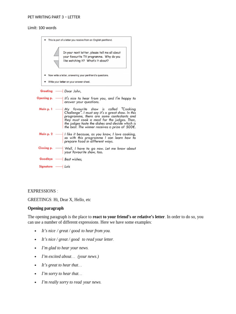 Pet Writing Part 3 | PDF