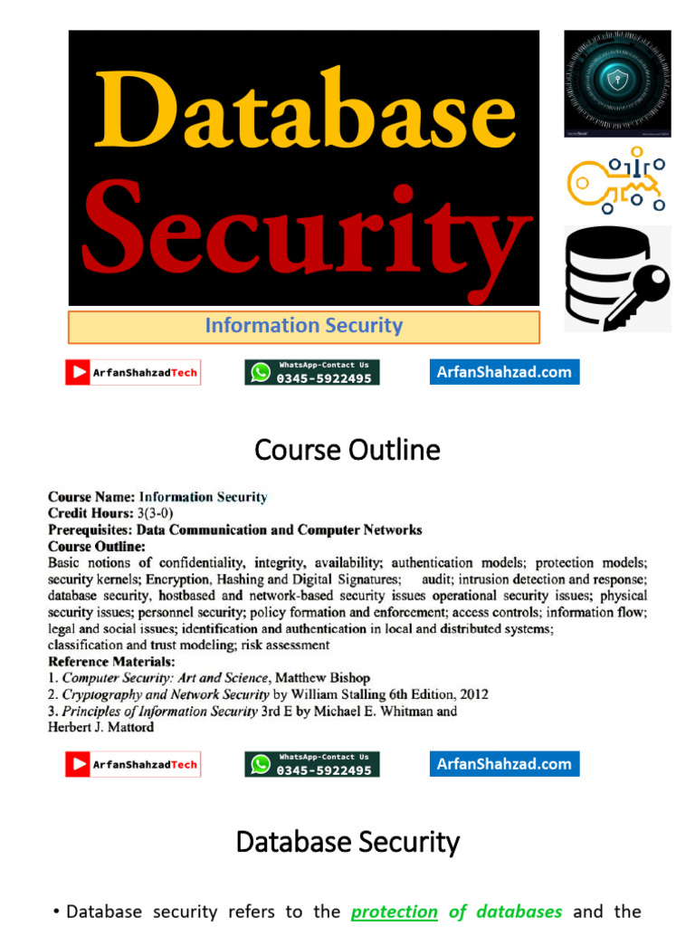 Information Security 09 Database Security | PDF