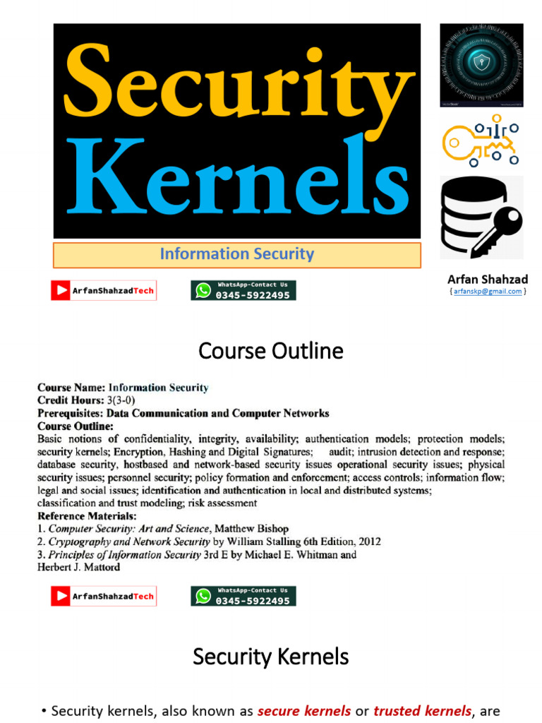 Information Security 04 Security Kernels | PDF | Security | Computer Security
