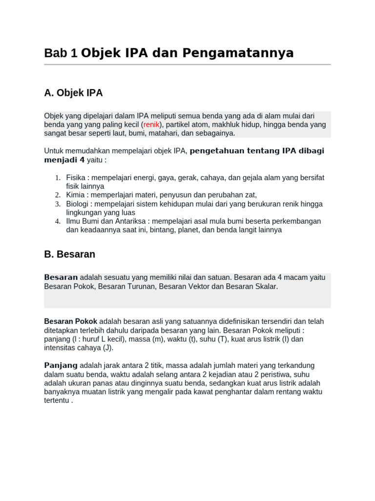 Ringkasan Bab 1 | PDF