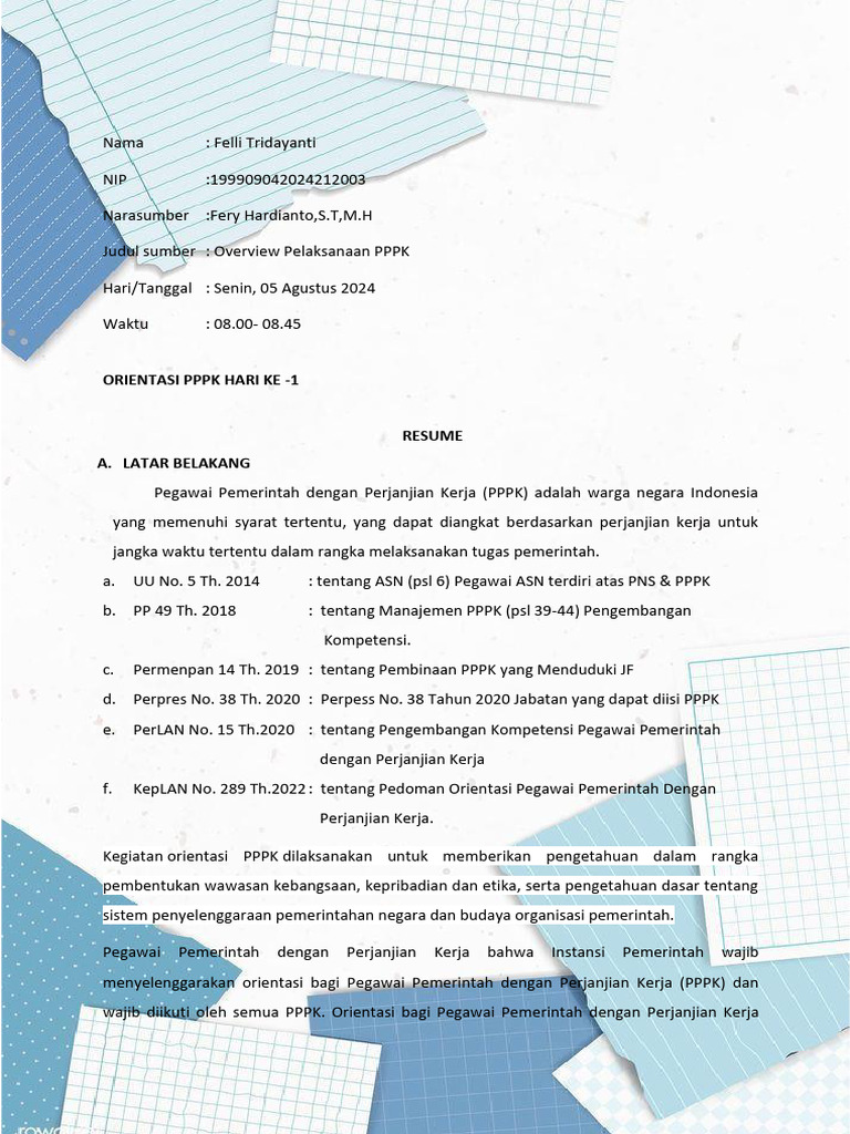 Tugas Akhir Orientasi Pppk Angkatan Iii Pdf