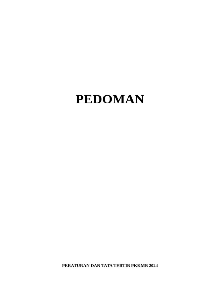 Pedoman Kegiatan PKKMB 2024 | PDF