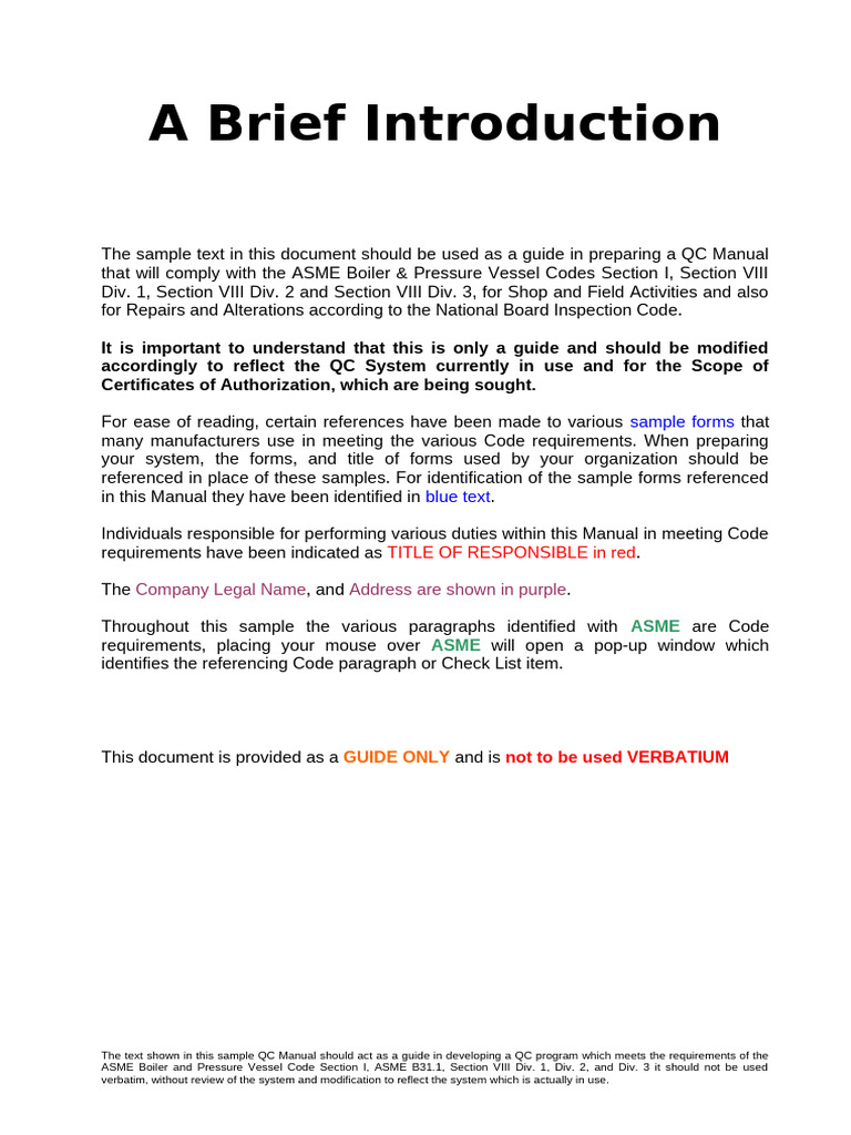 Sample QC Manual | PDF