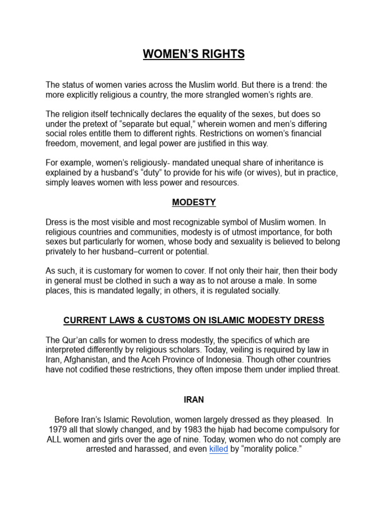 Womens Rights | PDF