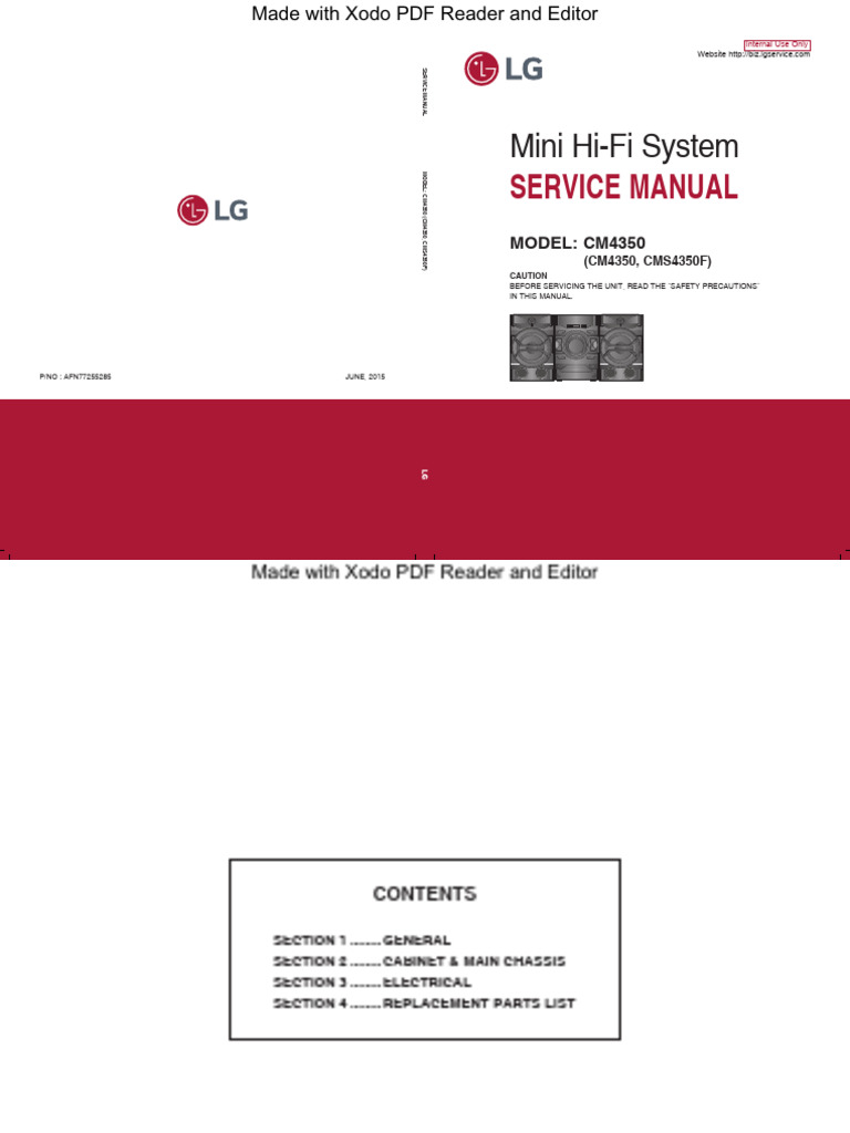 LG CM4350 | PDF