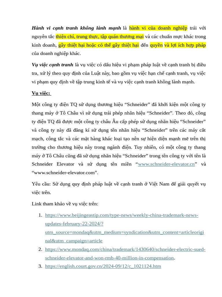 BTN Luật Cạnh Tranh | PDF