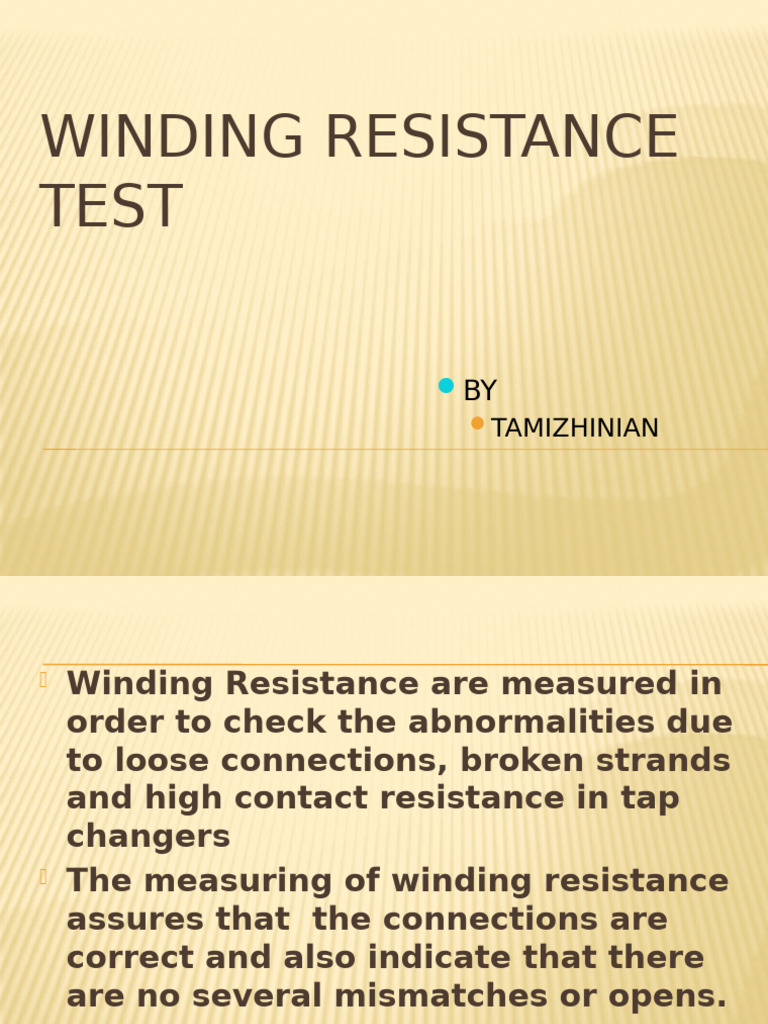 2.winding Resistance Test | PDF