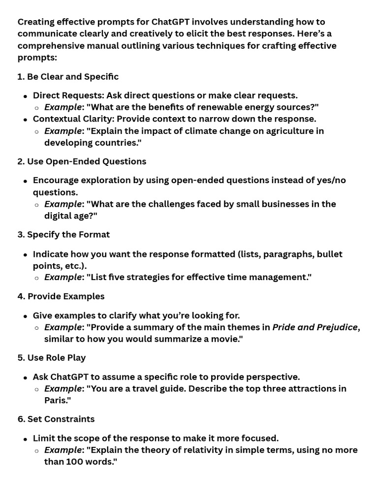 Ai Prompt Manual | PDF