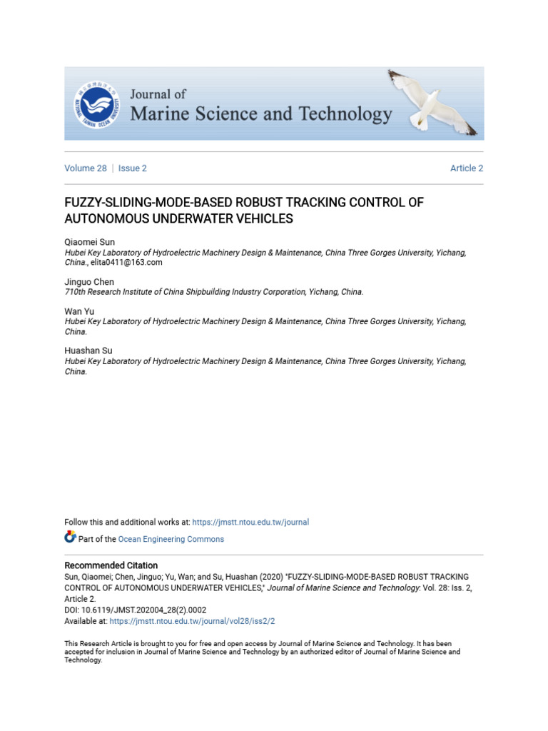 2020-Fuzzy-Sliding-Mode-Based Robust Tracking Control of Autonomous Un ...