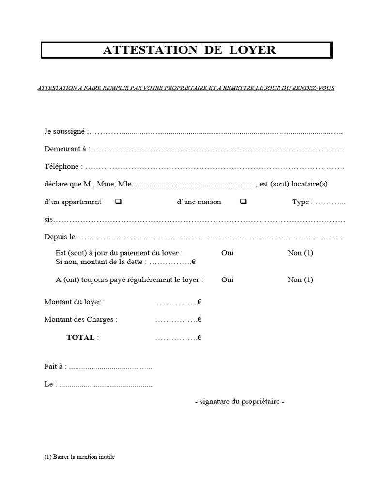 attestation_loyer | PDF