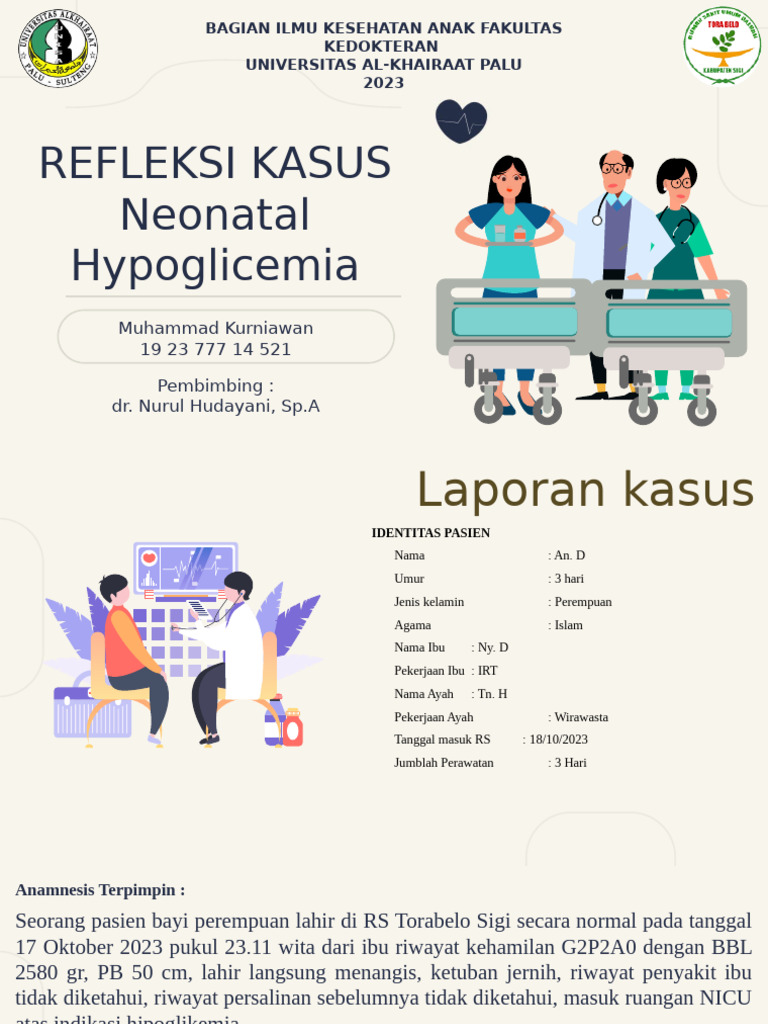 Hypoglicemia Neonatus - Dr. Nurul Hudayani Sp.A | PDF