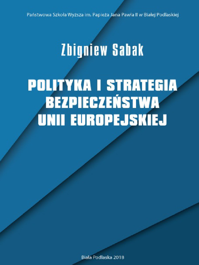 Polityka I Strategia Bezpiecze - Stwa Unii Europejskiej | PDF
