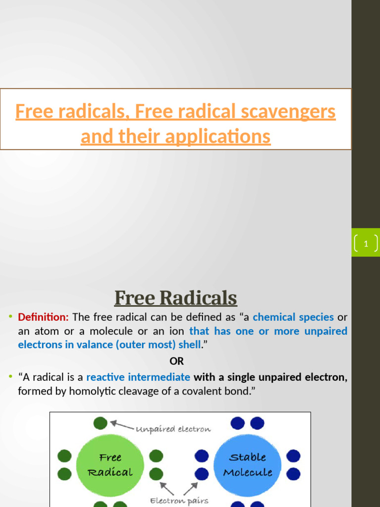 8.2 Free Radicals | PDF