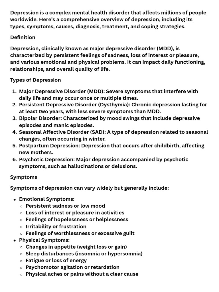 DEPRESSIOn | PDF