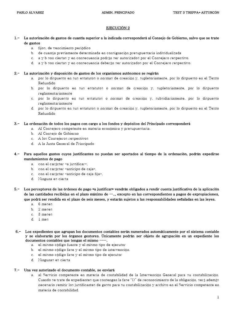 Test 3 Treppa+Asturcón | PDF