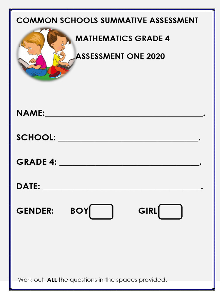 Grade 4 - Common Schools Summative Assessment | PDF