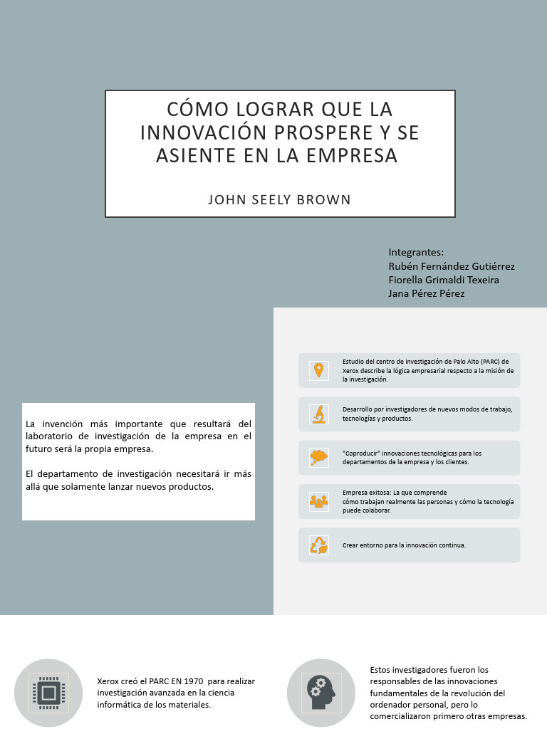 Como Lograr Que La Innovación Prospere y Se Asiente en La Empresa | PDF