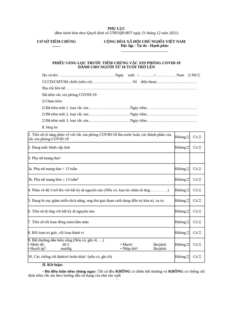 phieu sang loc | PDF