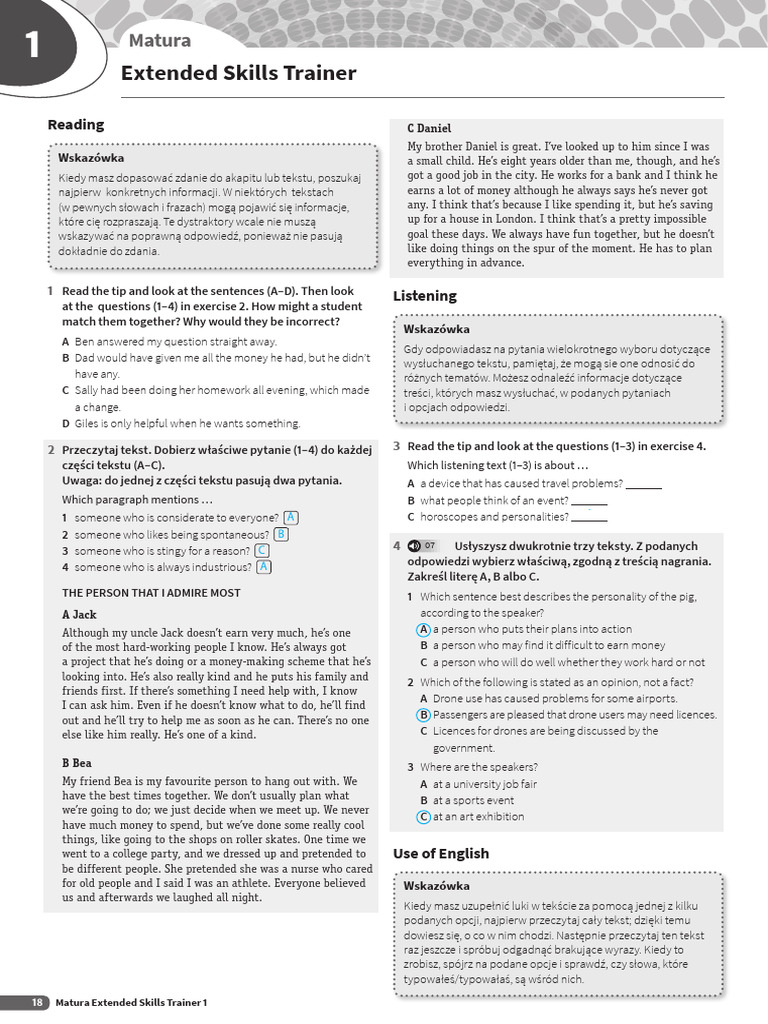 Extended Skills Trainer Upper-Int WB | PDF