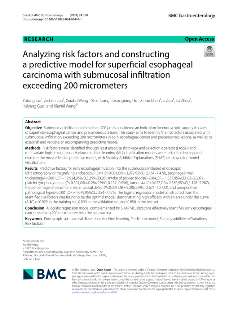 Analyzing Risk Factors and Constructing A Predictive Model For ...