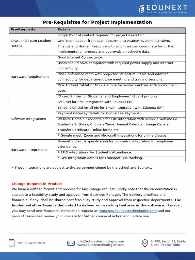 Implementation_Pre_Requisite222 | PDF