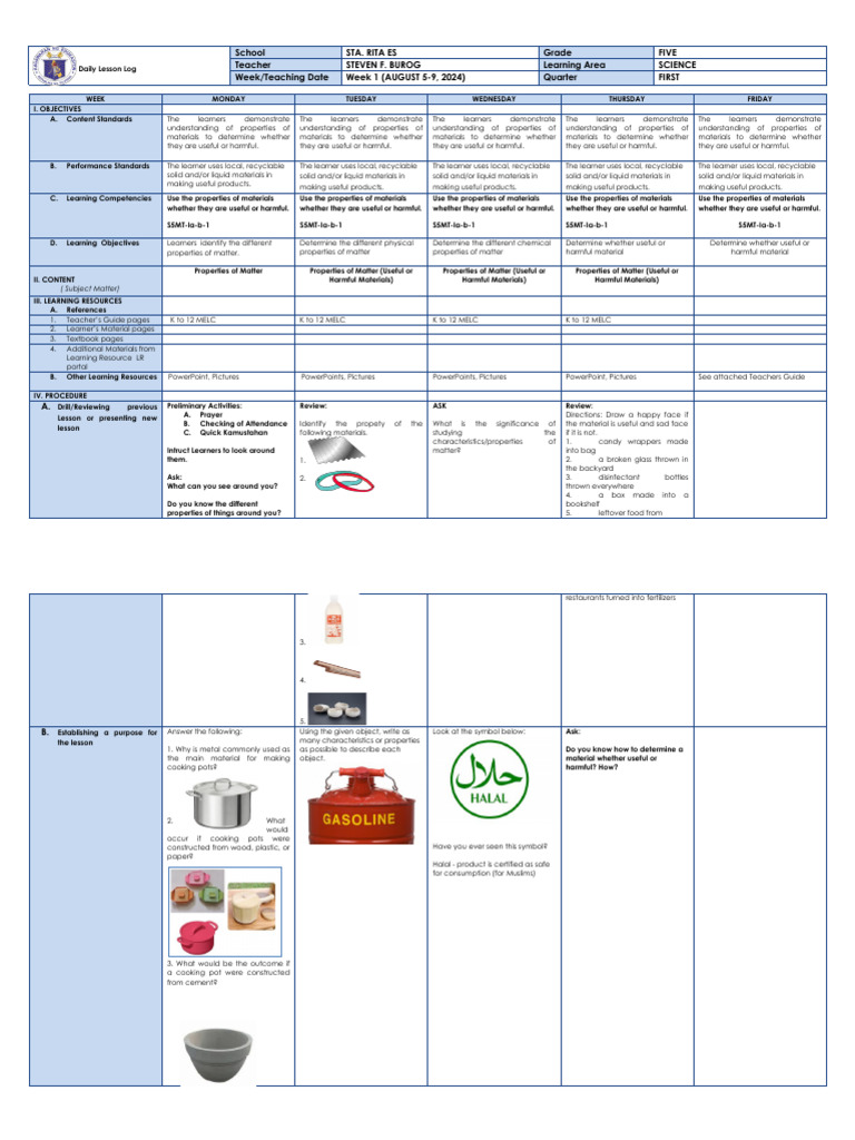 SCIENCE 5 W1-Q1 | PDF