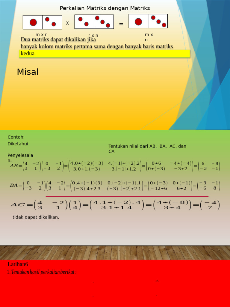 Perkalian Matriks Dengan Matriks | PDF