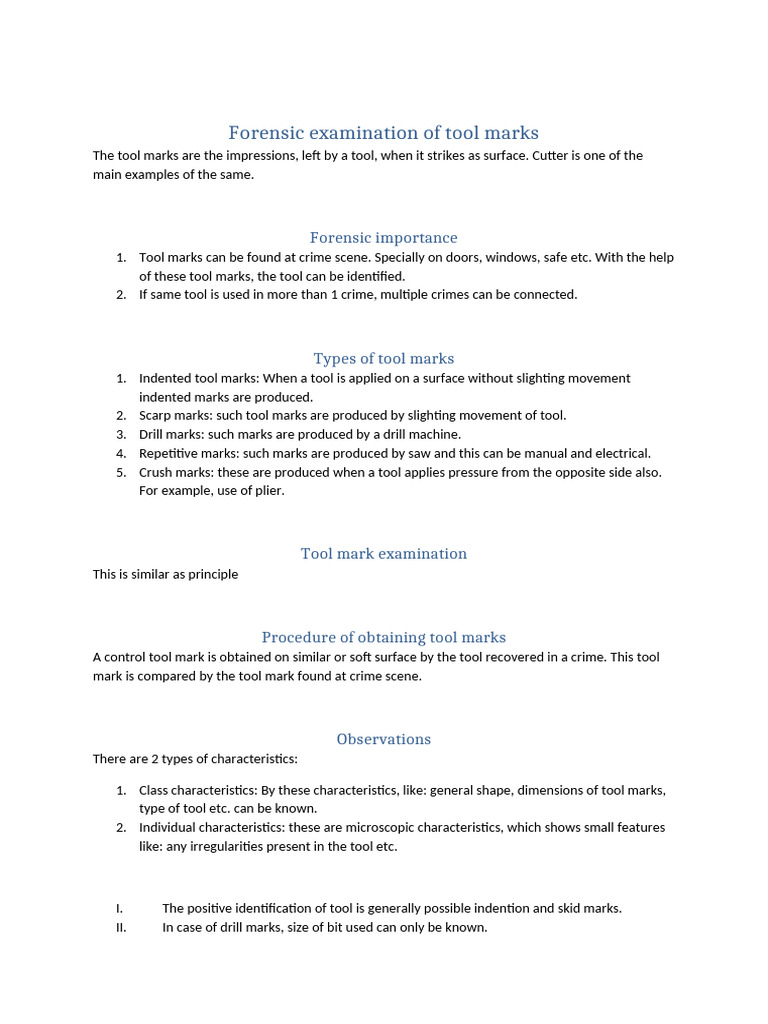 Tool marks | PDF