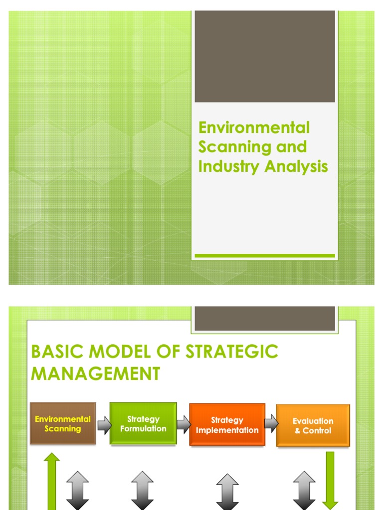 Environmental Scanning and Industry Analysis Continuation | PDF ...